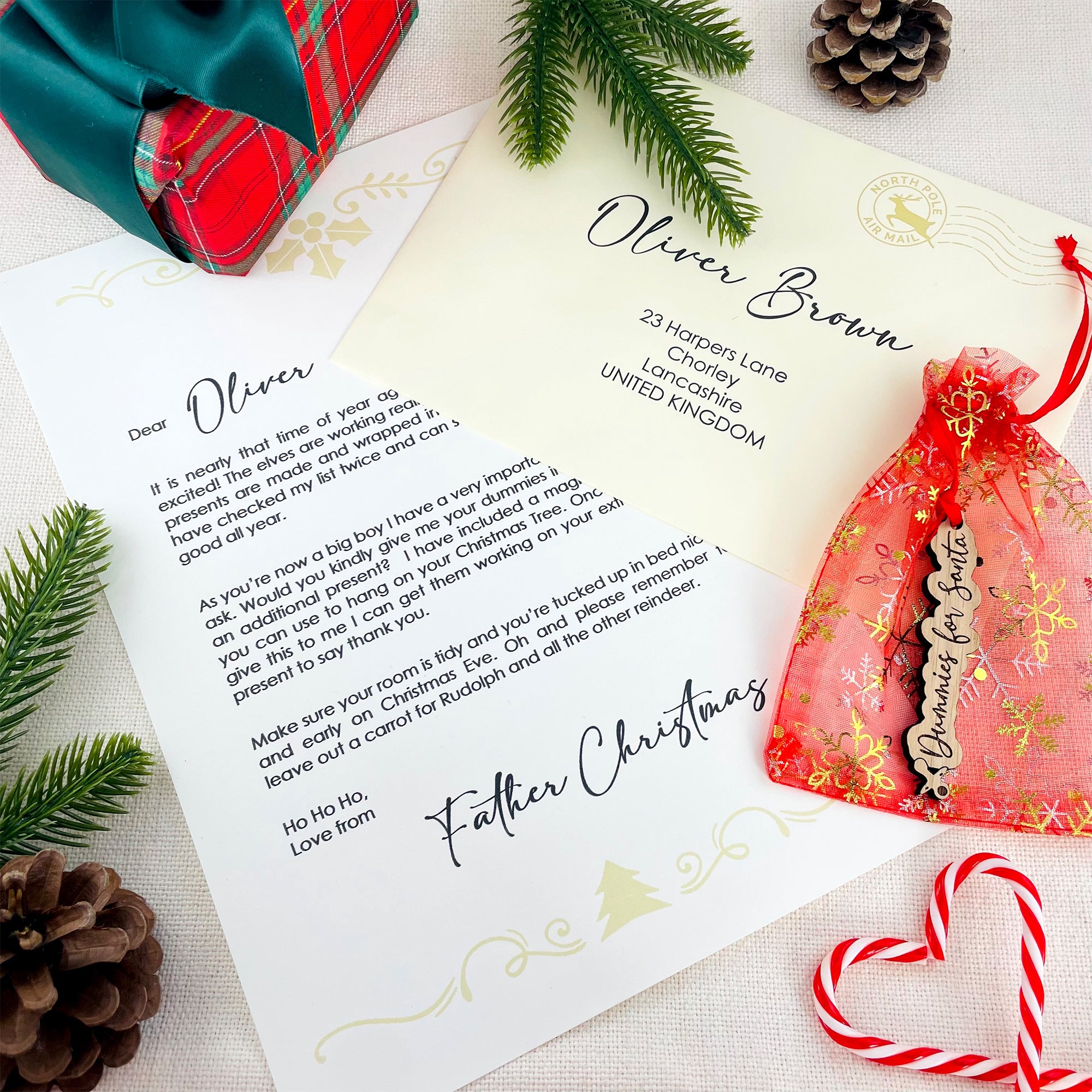 Personalised Santa Dummy Letter (With Envelope & Wax Seal) – Holly and Gin